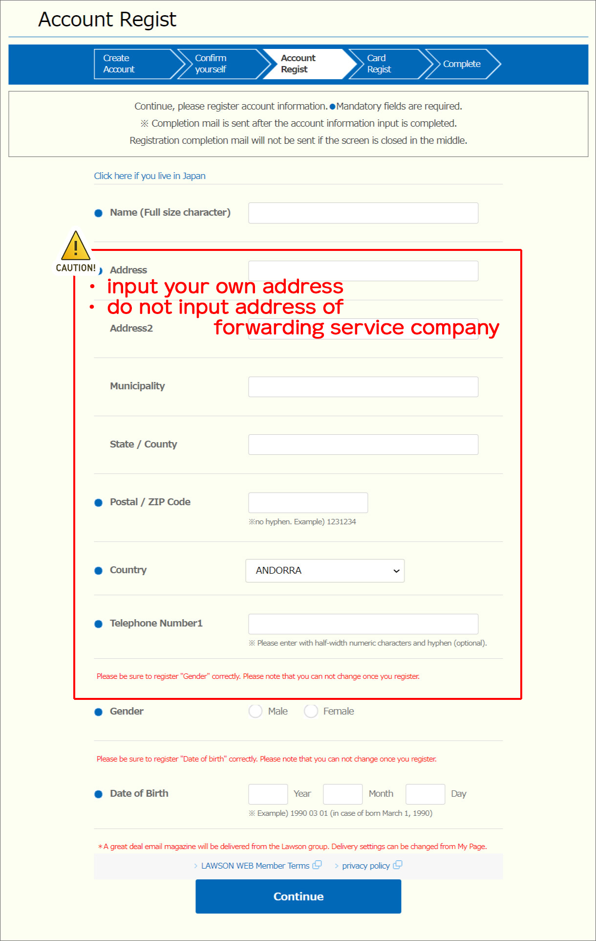 To overseas customers | How to register as a member - Overseas shipping|