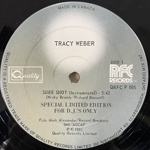 【中古:盤質B】 Sure Shot Instrumental : Tracy Weber | HMV&BOOKS online - QRFCP005