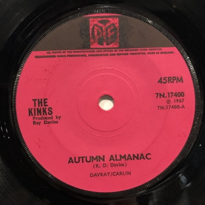 【中古:盤質B】 Autumn Almanac / Mr.pleasant : Kinks | HMV&BOOKS online - 7N17400