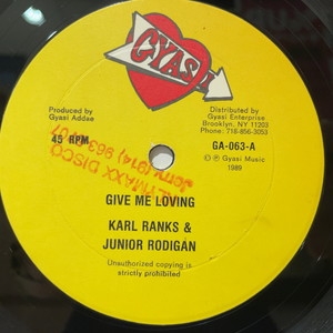 【中古:盤質B】 Give Me Loving : Karl Ranks & Junior Rodigan | HMV&BOOKS ...