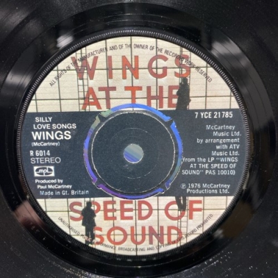 【中古:盤質B】 Silly Love Songs : Wings | HMV&BOOKS online - R6014