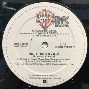 【中古:盤質B】 Night Rider : Venus Dodson | HMV&BOOKS online - RCSD8824