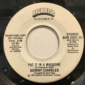 【中古:盤質B】 Put It In A Magazine : Sonny Charles | HMV&BOOKS online - SHR2001