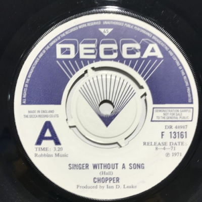 【中古:盤質B】 Singer Without A Song : Chopper | HMV&BOOKS online - F13161