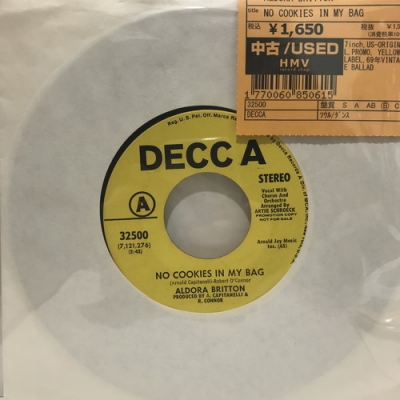 【中古:盤質B】 No Cookies In My Bag : Aldora Britton | HMV&BOOKS online - 32500
