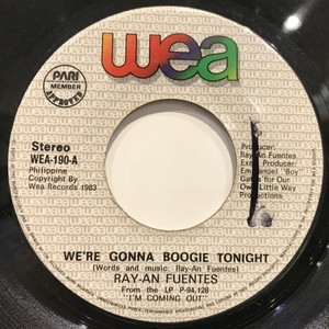 【中古:盤質B】 We're Gonna Boogie Tonight : Ray-an Fuentes | HMV&BOOKS online ...
