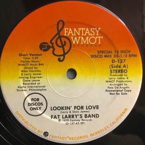 【中古:盤質B】 Lookin' For Love : Fat Larrys Band | HMV&BOOKS online - D137