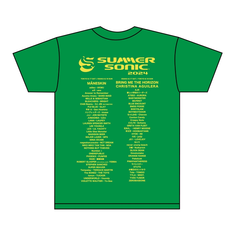 コミックTシャツ[グリーン]3XL : SUMMER SONIC | HMV&BOOKS online - SS24162T