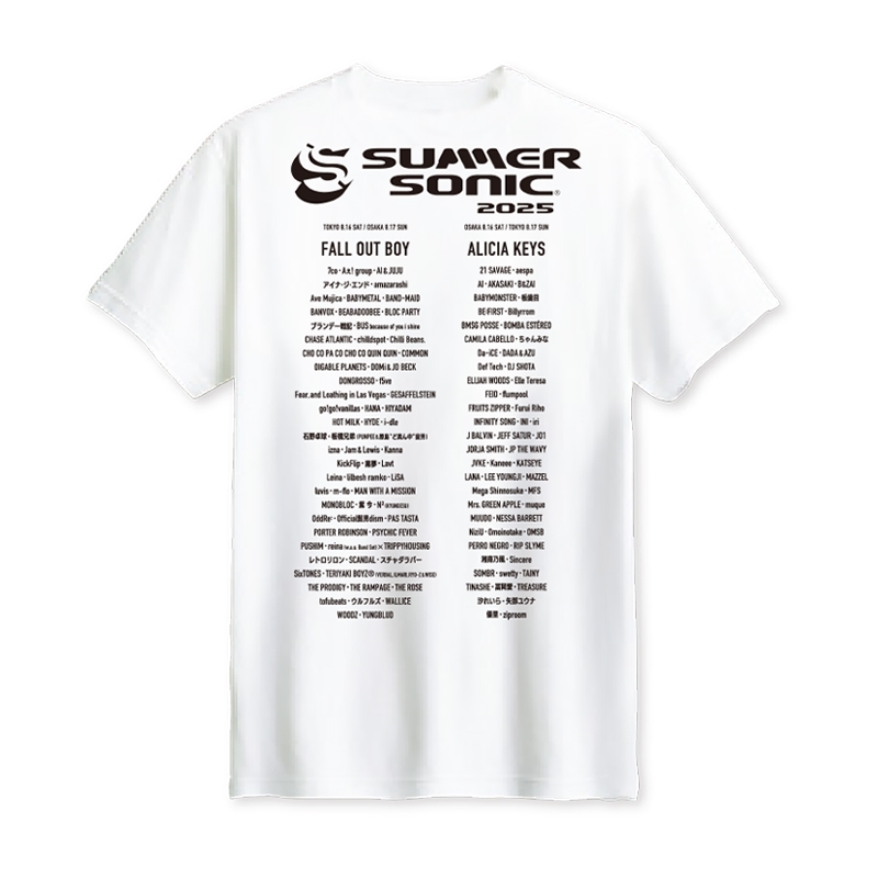ロゴTシャツ[ホワイト]3XL : SUMMER SONIC | HMV&BOOKS online - SS25068C